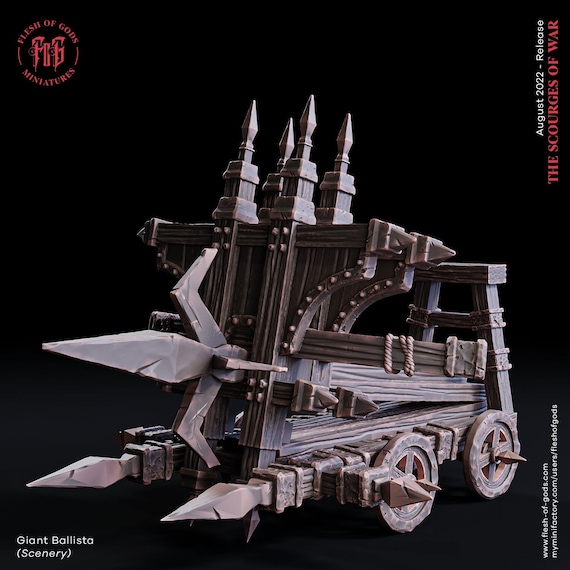 D&D Giant Ballista Scenery RPG Model by Flesh of Gods - Etsy