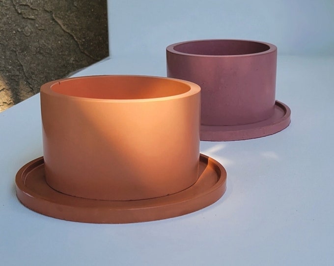 4 Inch Plant Pot | Concrete Planter | Optional Drainage, Sealant and ...