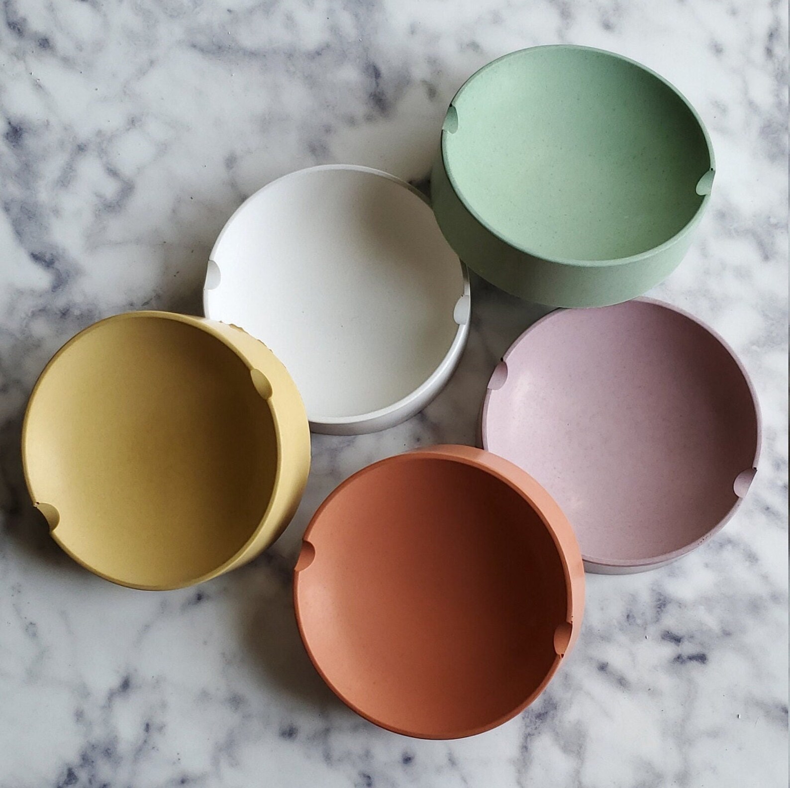 Colorful Round Concrete Ashtray Square Ashtray Minimalist - Etsy