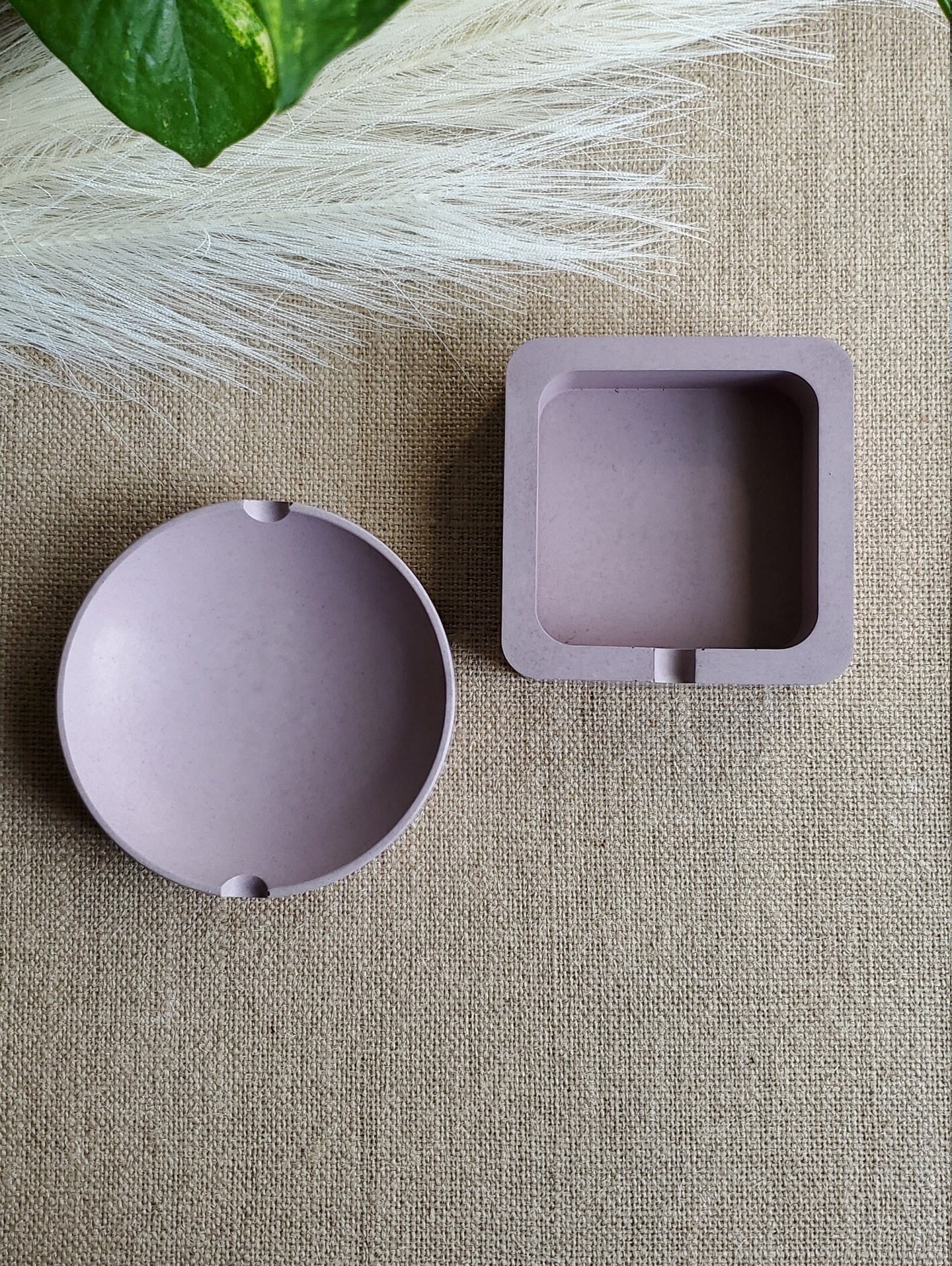 Colorful Round Concrete Ashtray Square Ashtray Minimalist - Etsy