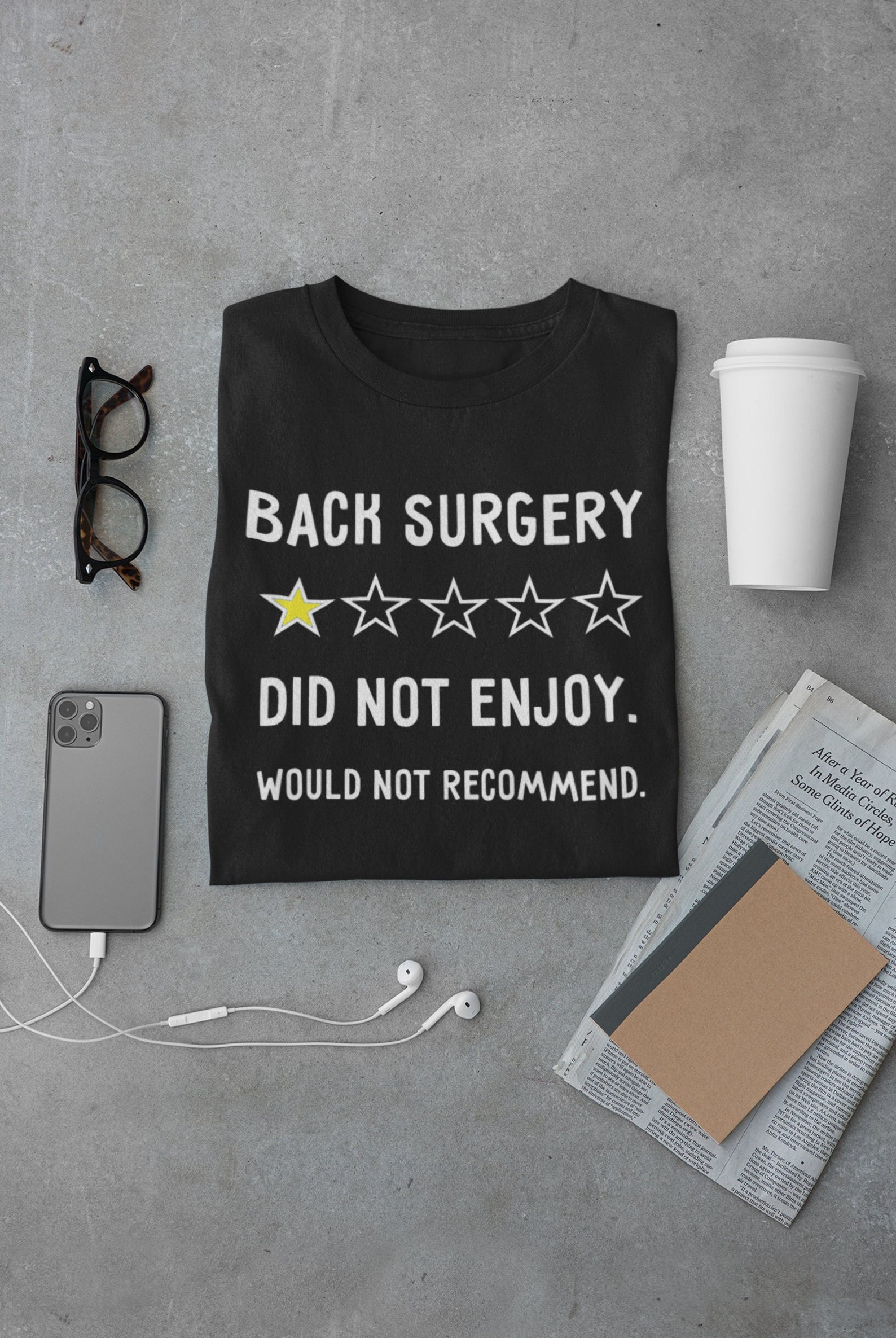 Back Surgery Gift T-shirt Funny Herniated Disk Survivor Joke 1 Out of 5 ...