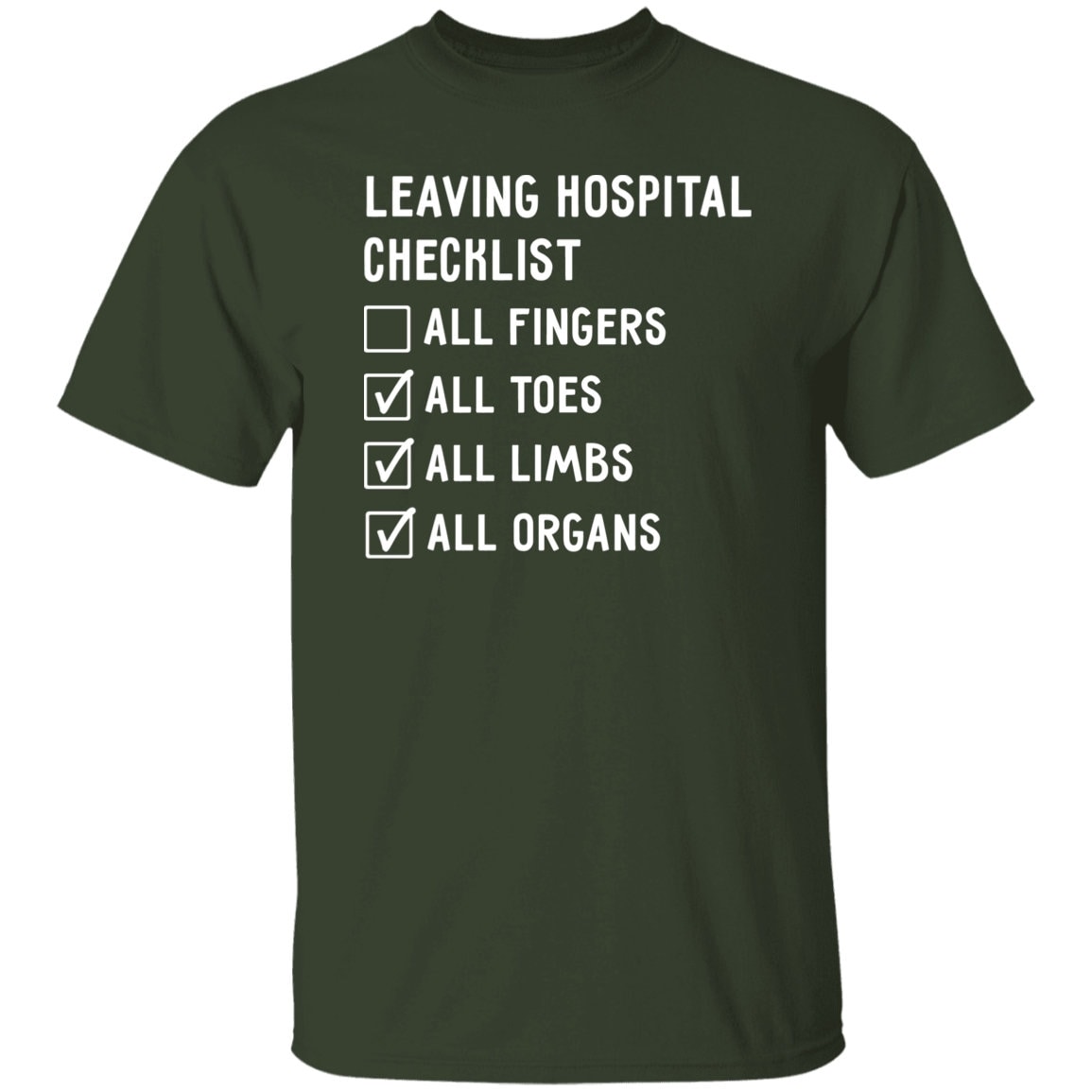 Funny Finger Amputation Surgery Gift Unisex T-shirt Amputee Joke Speedy ...