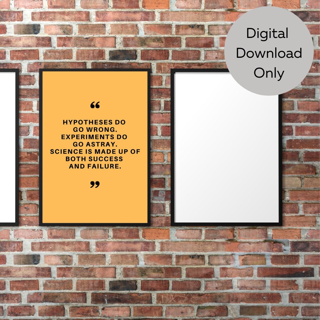 Hypothesis, Quote Print, Typography Art, Printable Wall Art ...