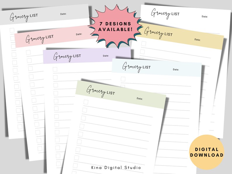 Grocery List, Shopping List, Grocery List Template, Grocery Printable ...