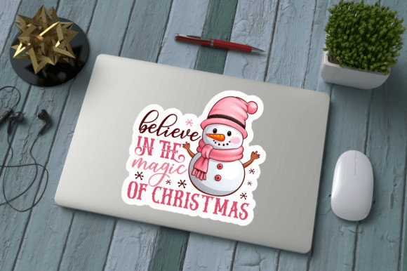 Pink Christmas Stickers Bundle, PNG File, Steckers Christmas, - Etsy