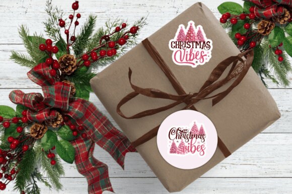 Pink Christmas Stickers Bundle, PNG File, Steckers Christmas, - Etsy