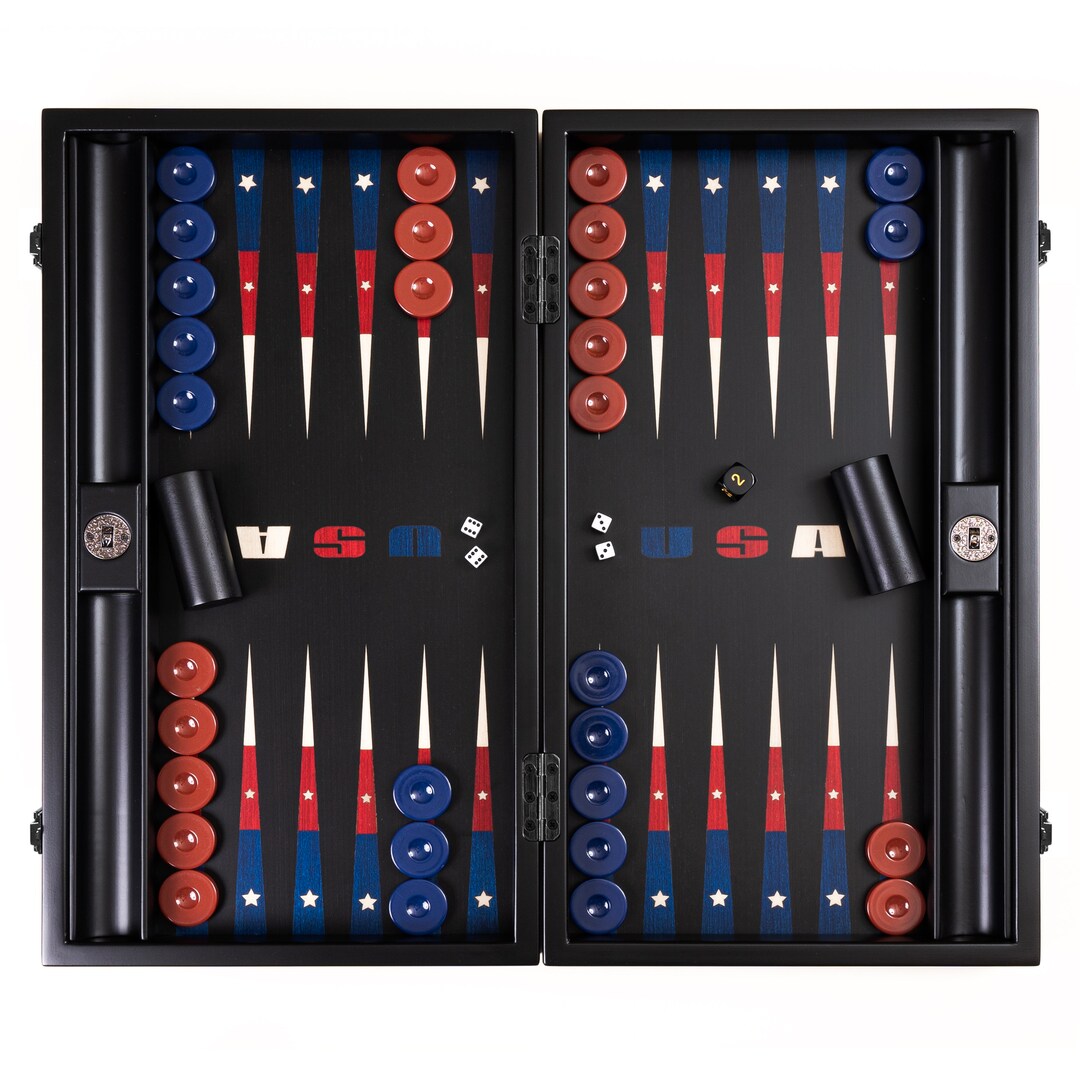USA Themed Backgammon Set, Handcrafted High-end Wooden Backgammon in ...