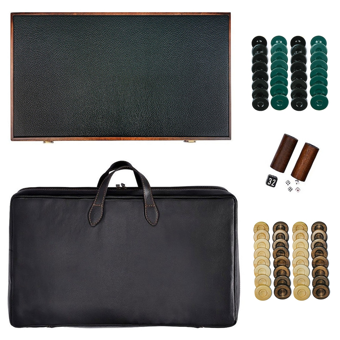 Premium Personalized Backgammon Set in Maple-green Handmade - Etsy