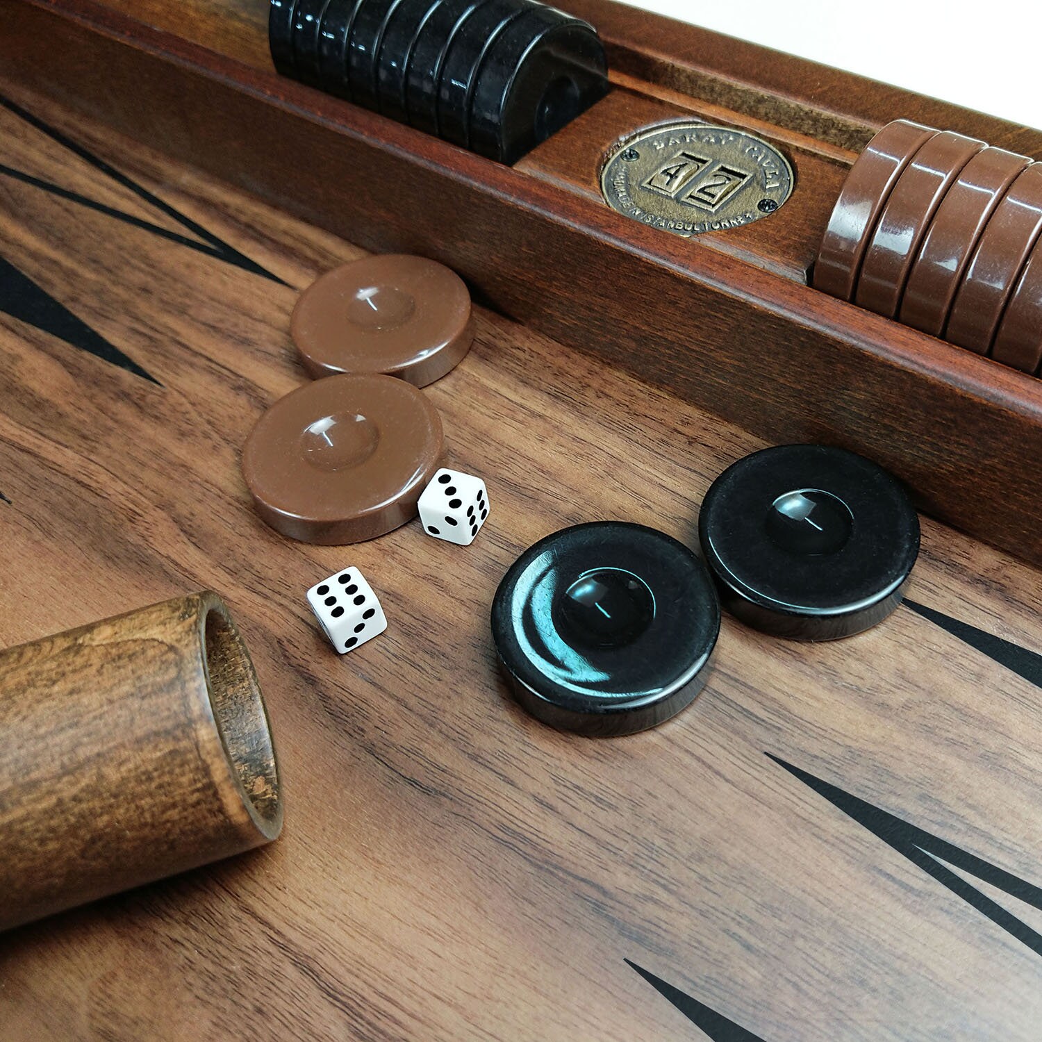 Personalized Antique Wood Backgammon Set, Handmade Minimalist ...