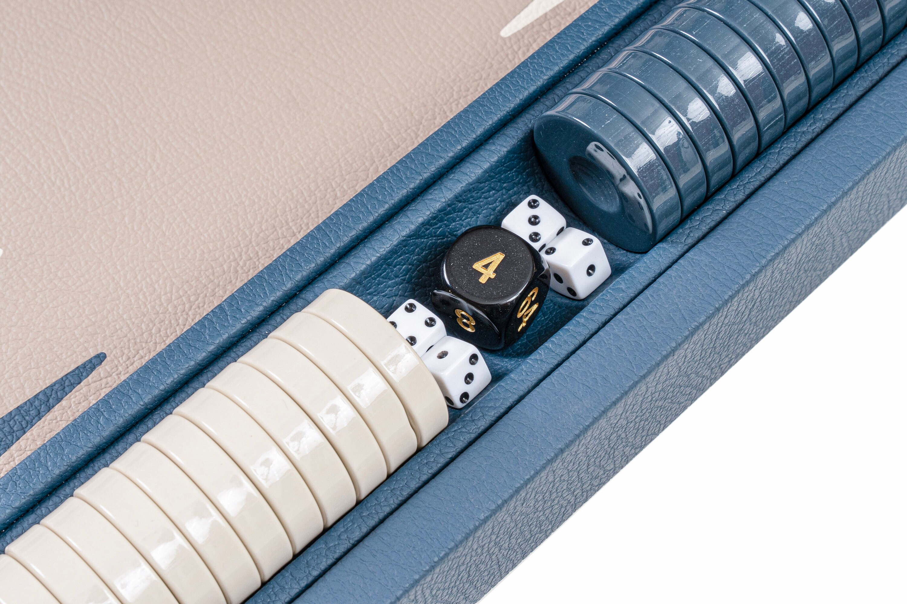 Exclusive Ocean Blue Genuine Leather Backgammon, High-end Handcrafted Backgammon With Real ...