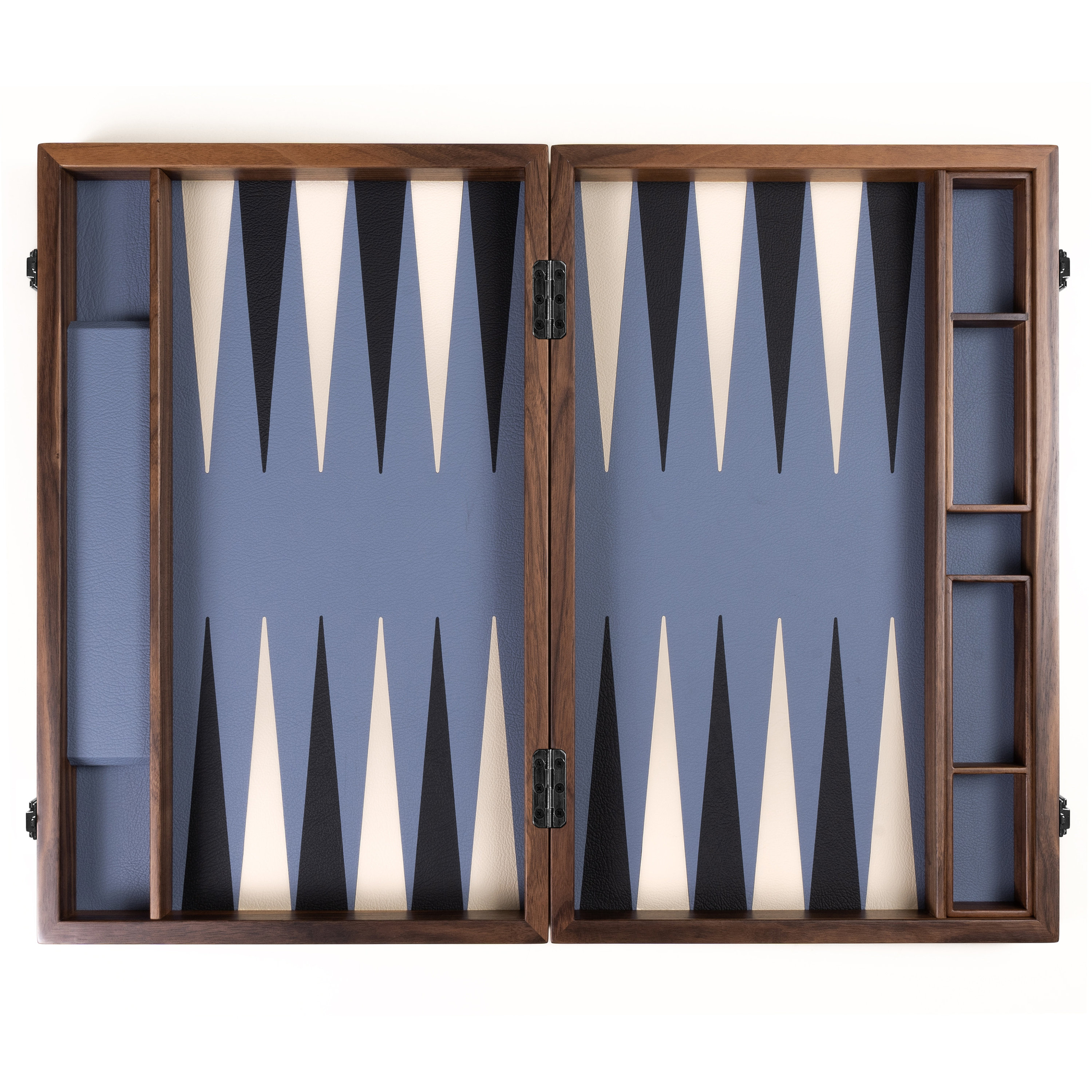 Professional Blue Genuine Leather Backgammon Set, High-end Handcrafted Backgammon With High ...