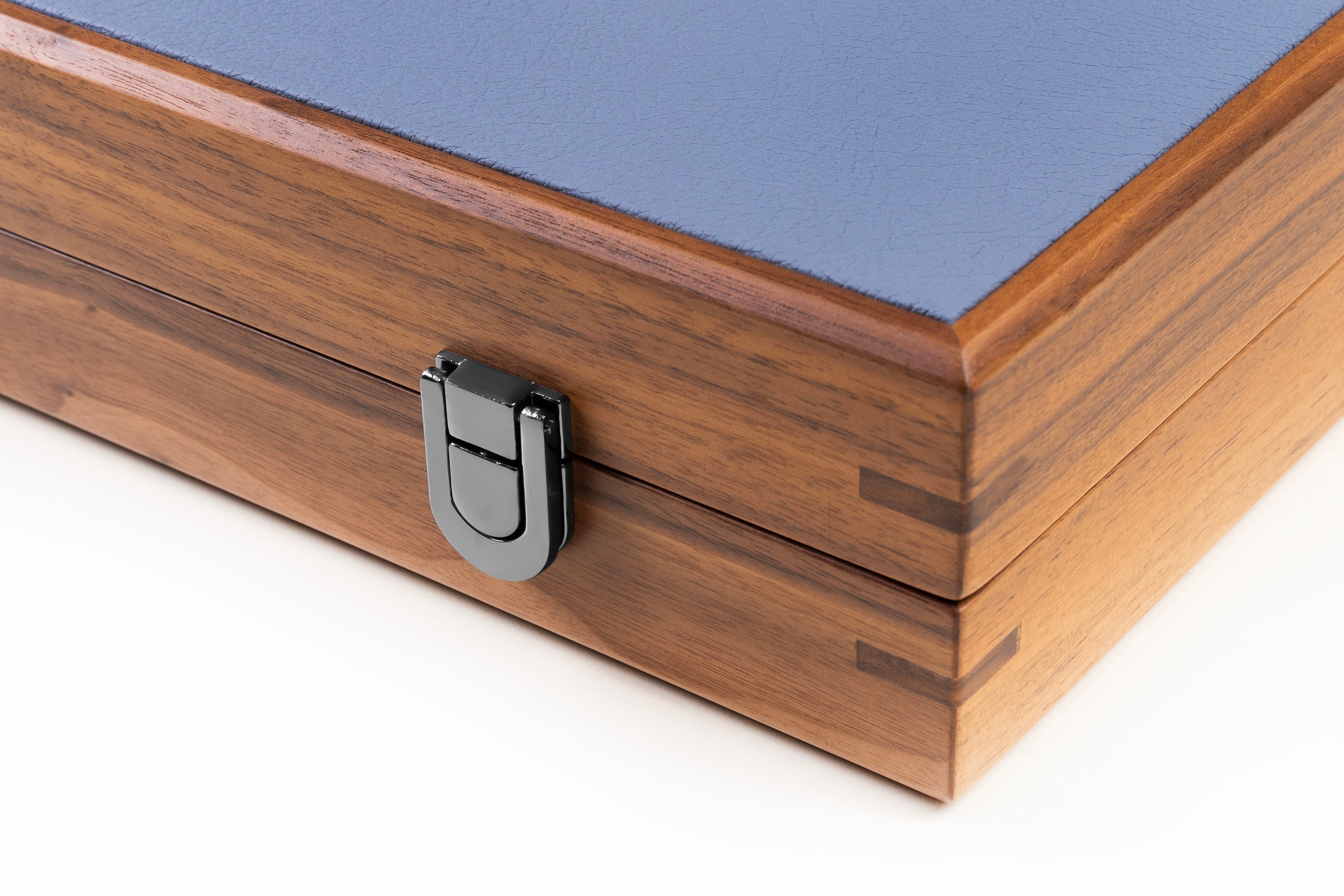 Professional Blue Genuine Leather Backgammon Set, High-end Handcrafted ...