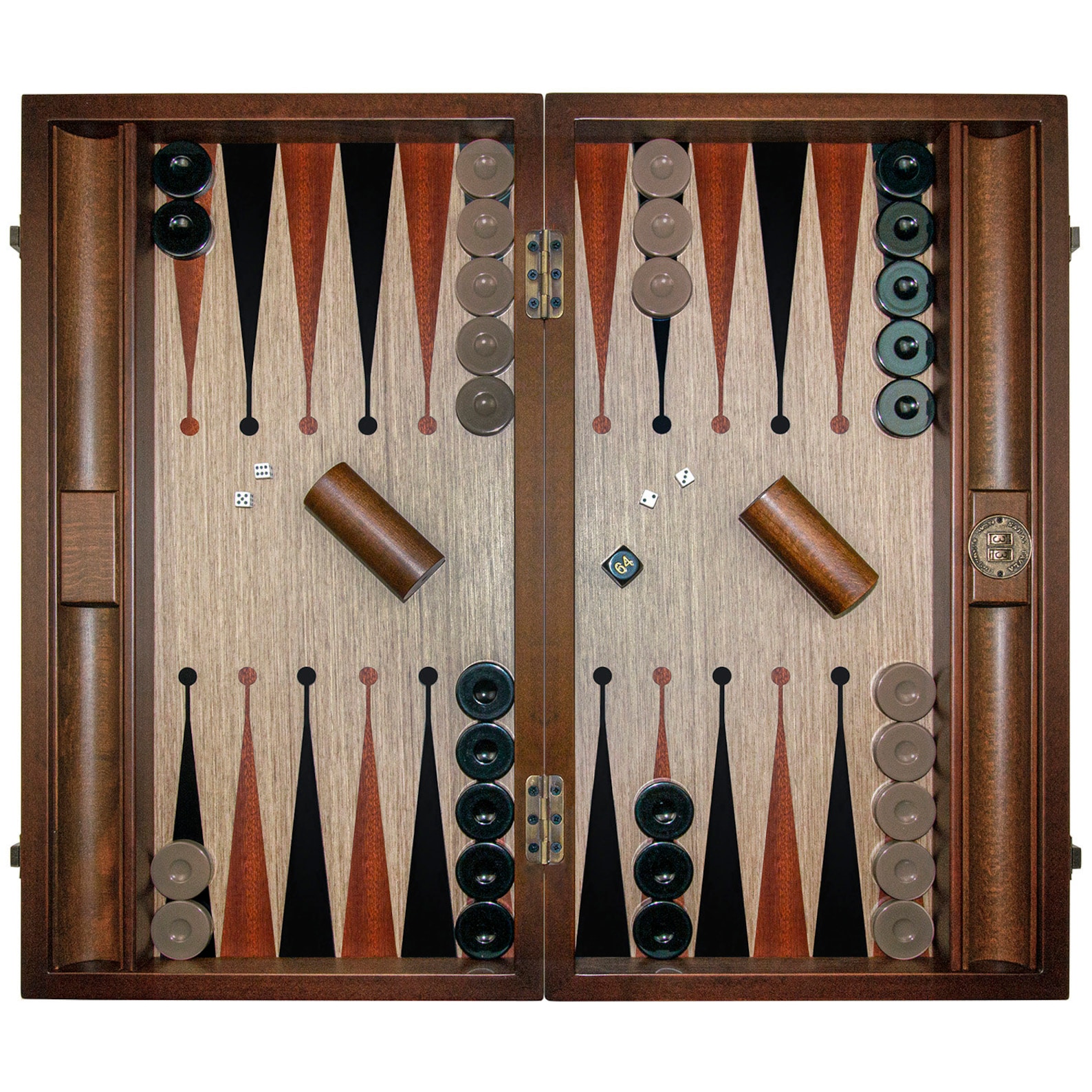 Premium Personalized Backgammon Set in Latte Colors, Handmade Wooden ...