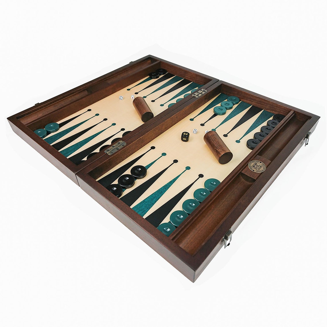 Premium Personalized Backgammon Set in Maple-green Handmade - Etsy