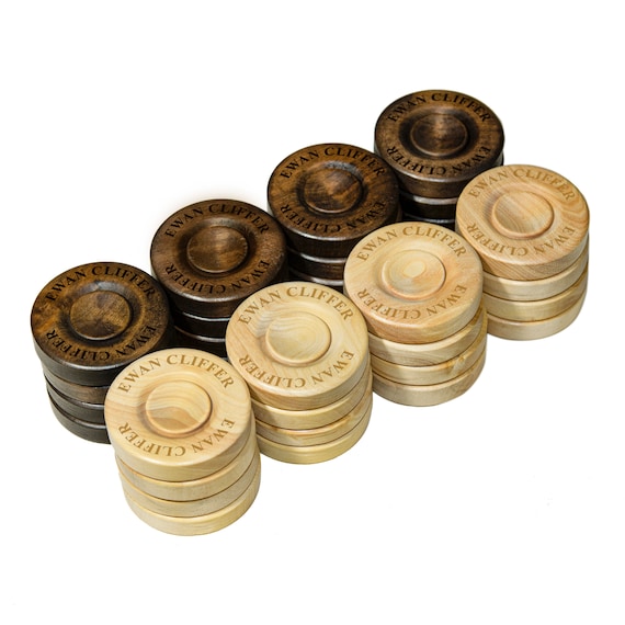 High-end Personalized Wooden Checkers Set for Backgammon - Etsy