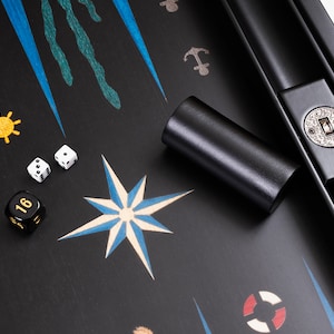 Black North Star Personalized Backgammon Set, Handmade Wooden ...