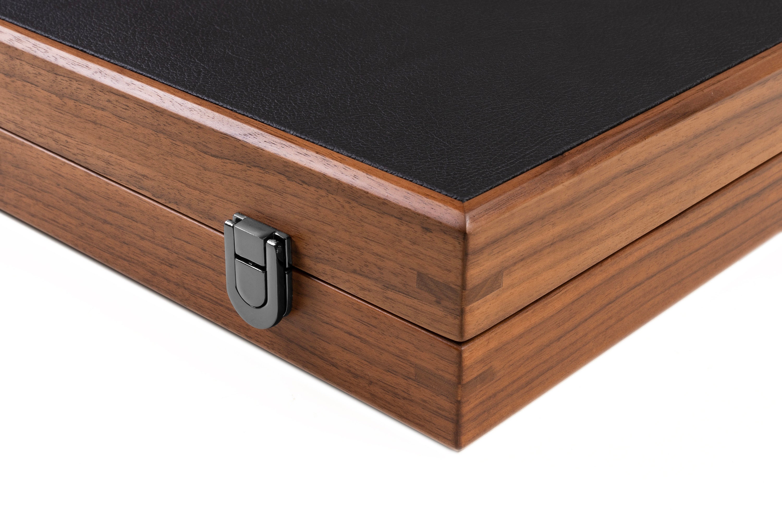 Professional Black & Blue Genuine Leather Backgammon Set, High-end ...