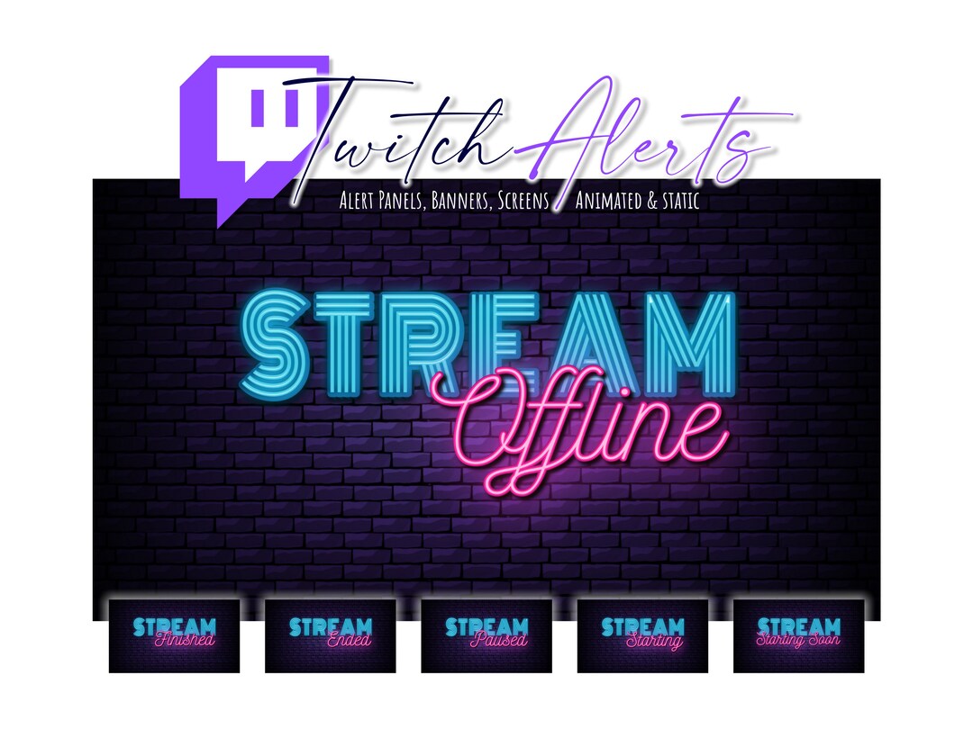 Twitch Stream Screens Set of 6 / Starting Soon / Starting / Paused ...