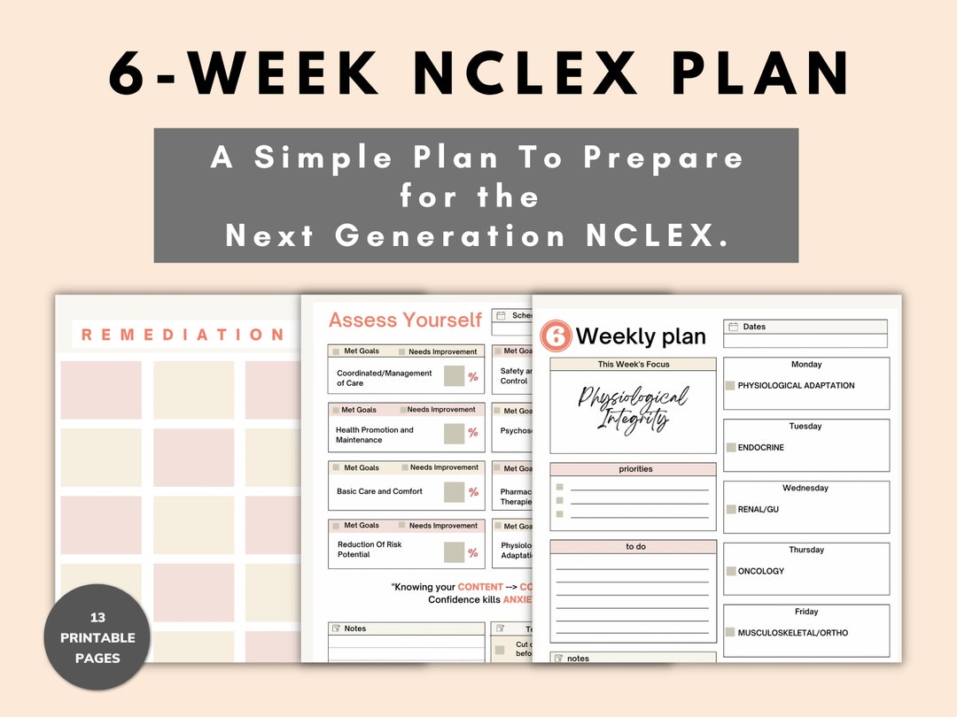6-WEEK NCLEX PLAN - Etsy