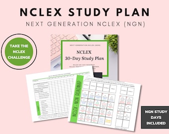 NCLEX Study Plan - Etsy