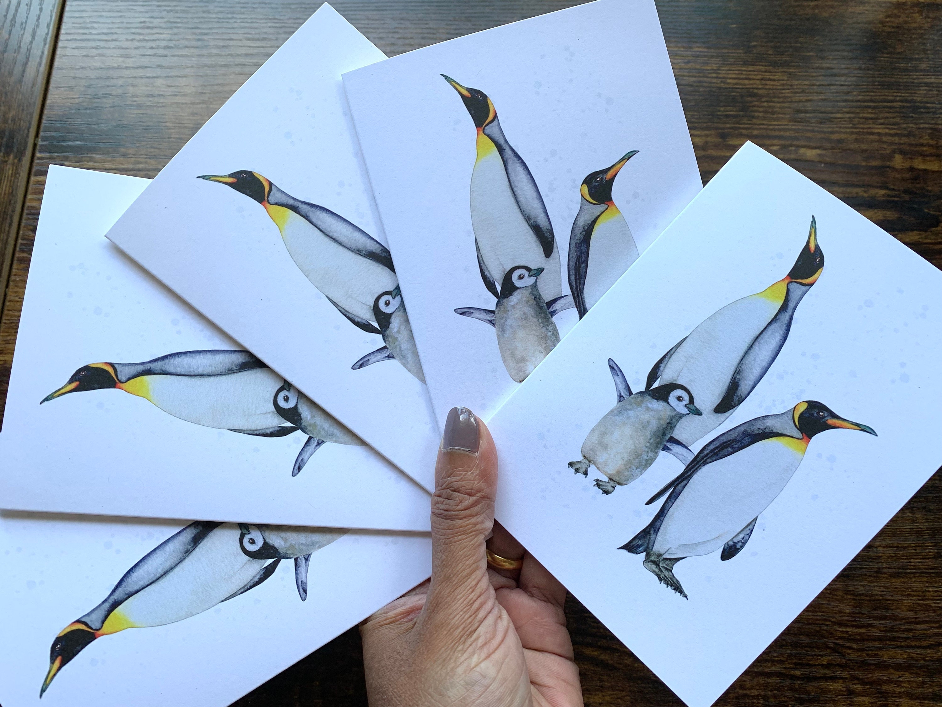 Penguins, Penguin Greeting Cards, Arctic Birds, Note Cards, Thank You ...