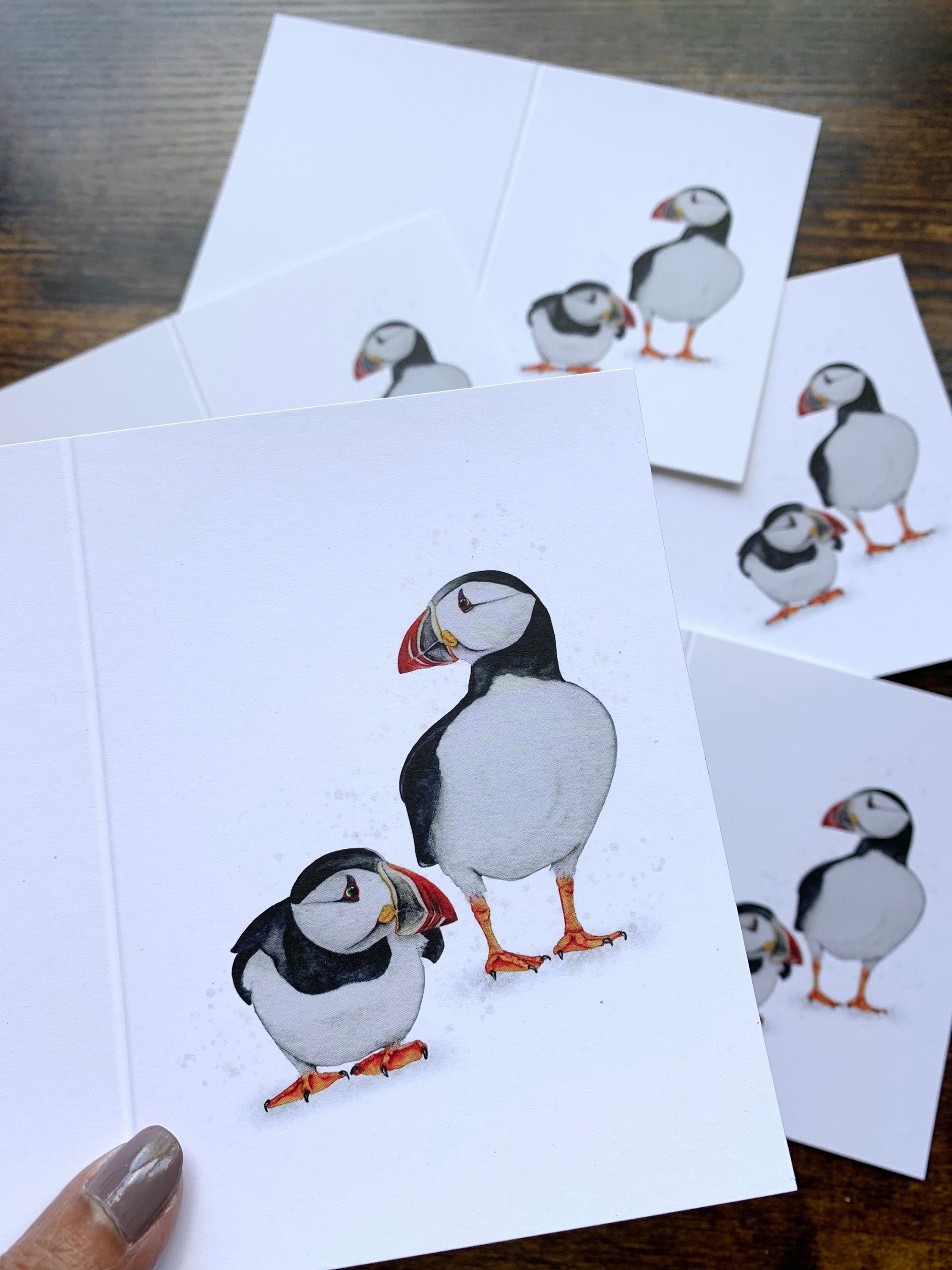 Puffins, Puffins Cards, Puffin Greeting Cards, Nordic Birds, Note Cards ...