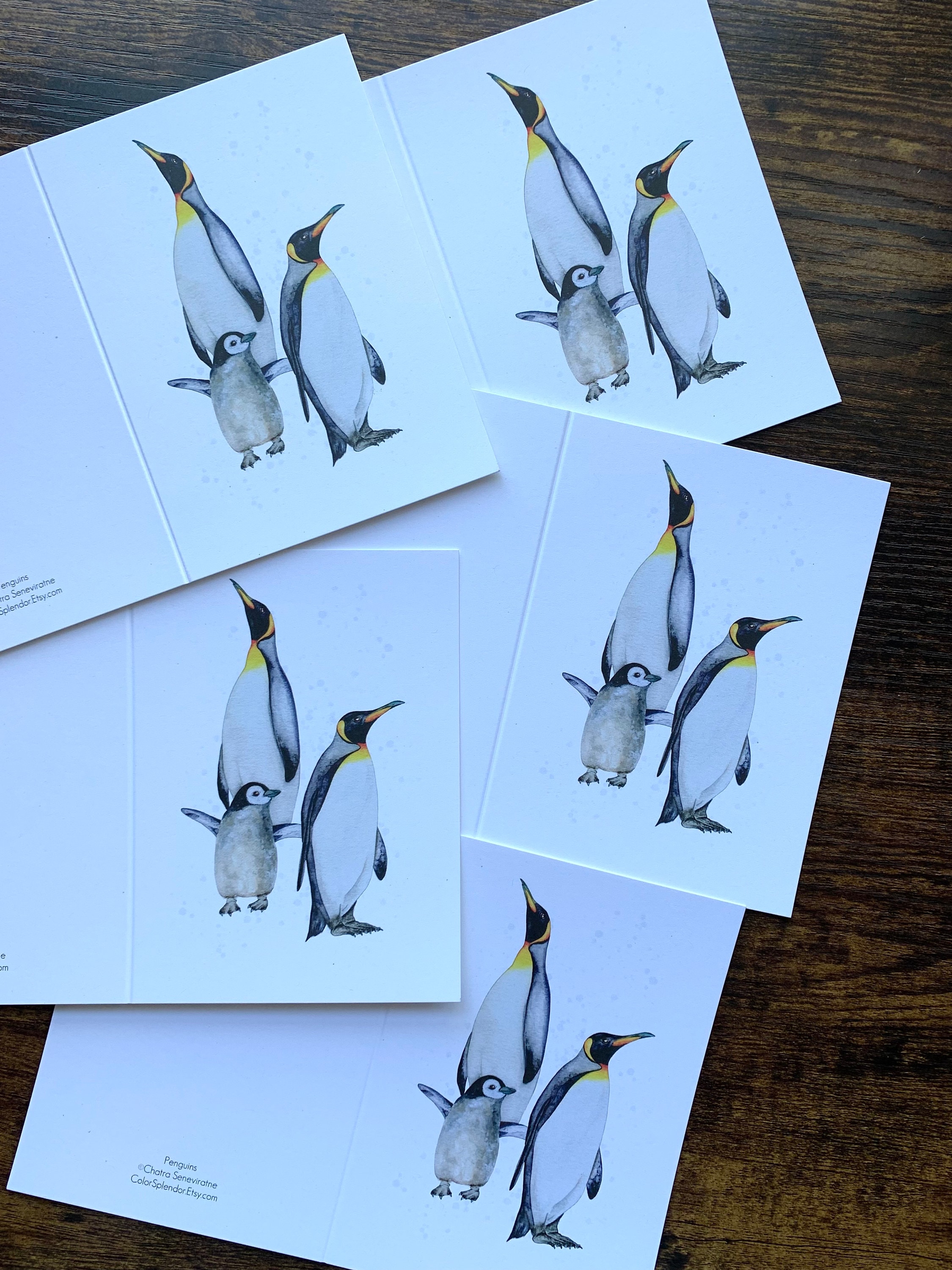 Penguins, Penguin Greeting Cards, Arctic Birds, Note Cards, Thank You ...