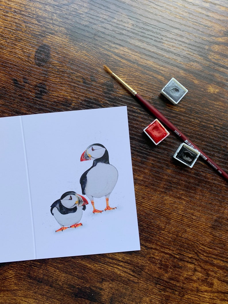 Puffins Puffins Cards Puffin Greeting Cards Nordic Birds - Etsy