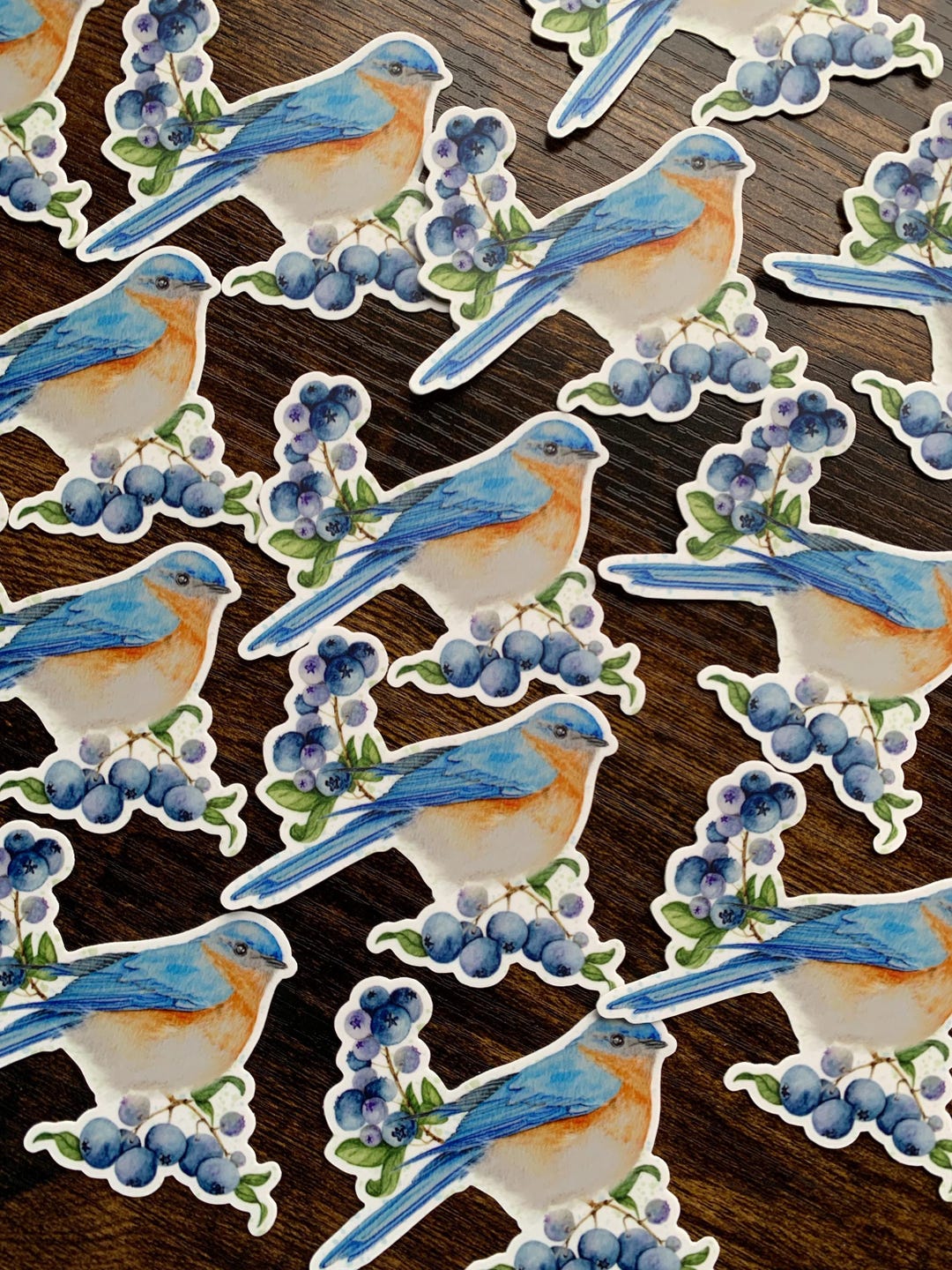 Bluebird Stickers, Bluebird Stickers Made From a Watercolor Painting ...