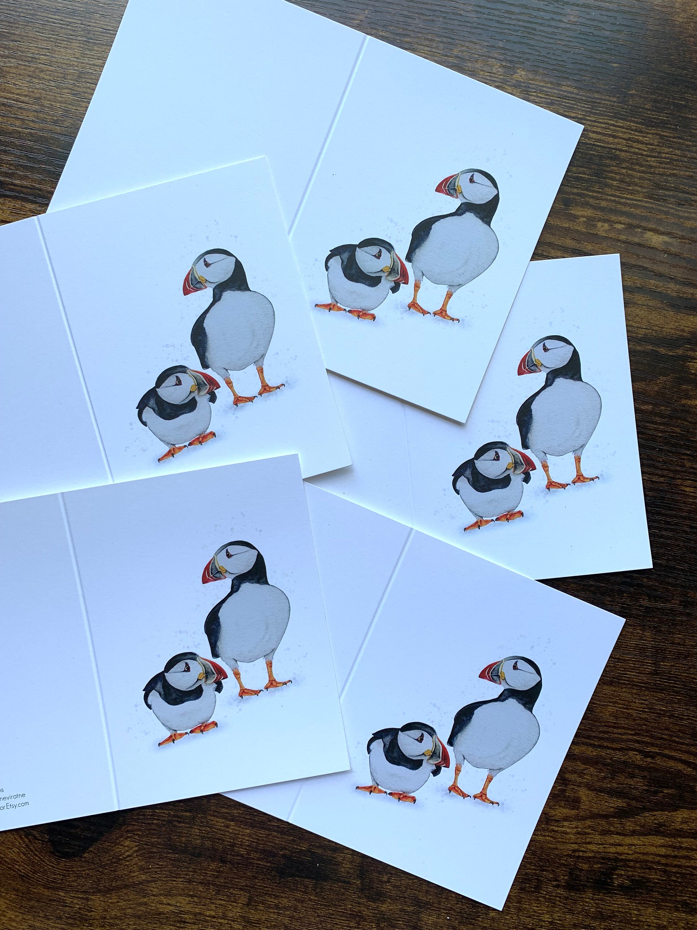 Puffins, Puffins Cards, Puffin Greeting Cards, Nordic Birds, Note Cards ...