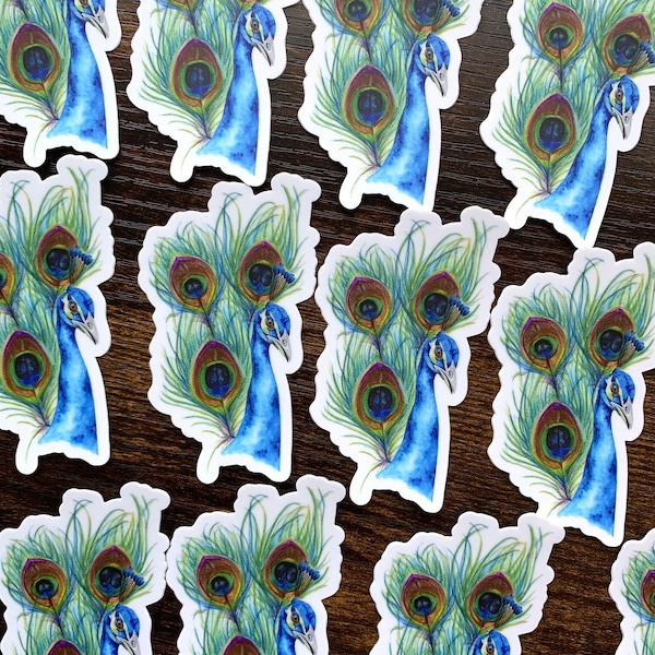 Peacock Stickers - Etsy