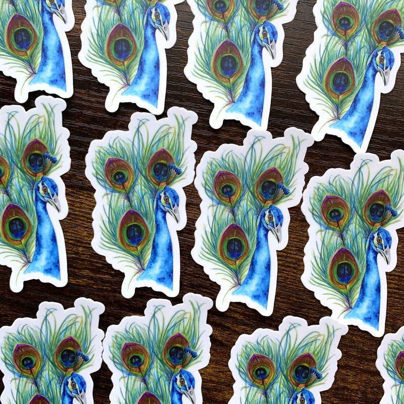 Peacock Stickers - Etsy