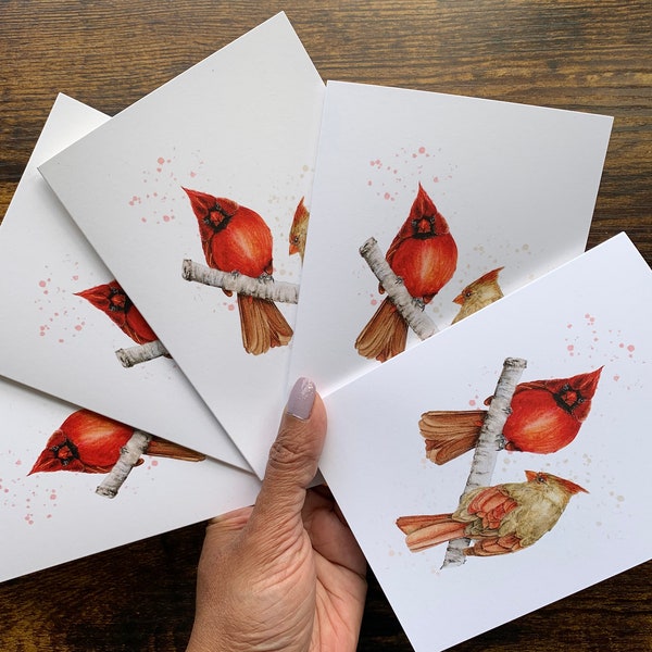 Cardinal Thank You Card - Etsy
