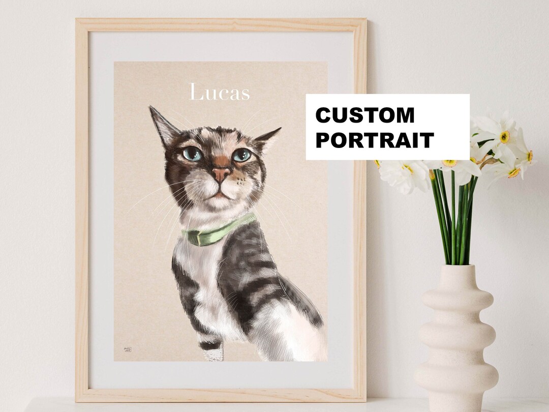 Custom Pet Portrait, Dog Drawings, Pet Drawings, Cat Drawings ...