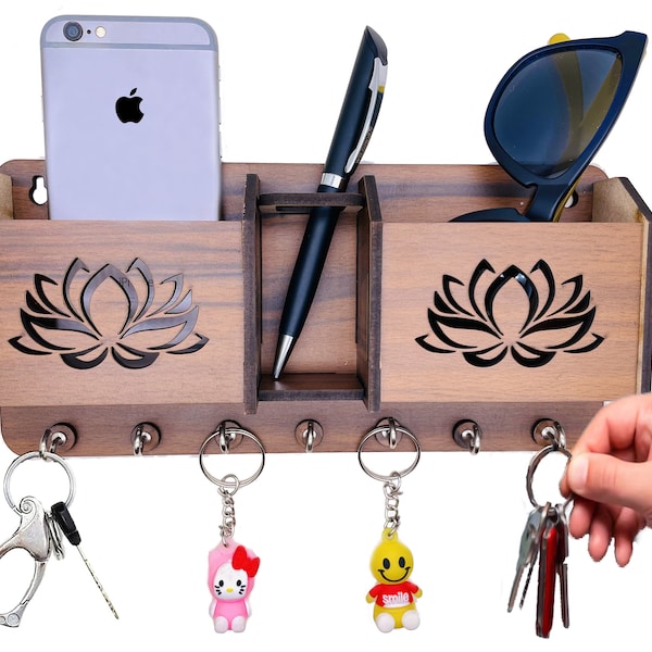 Wooden Key Holder - Etsy