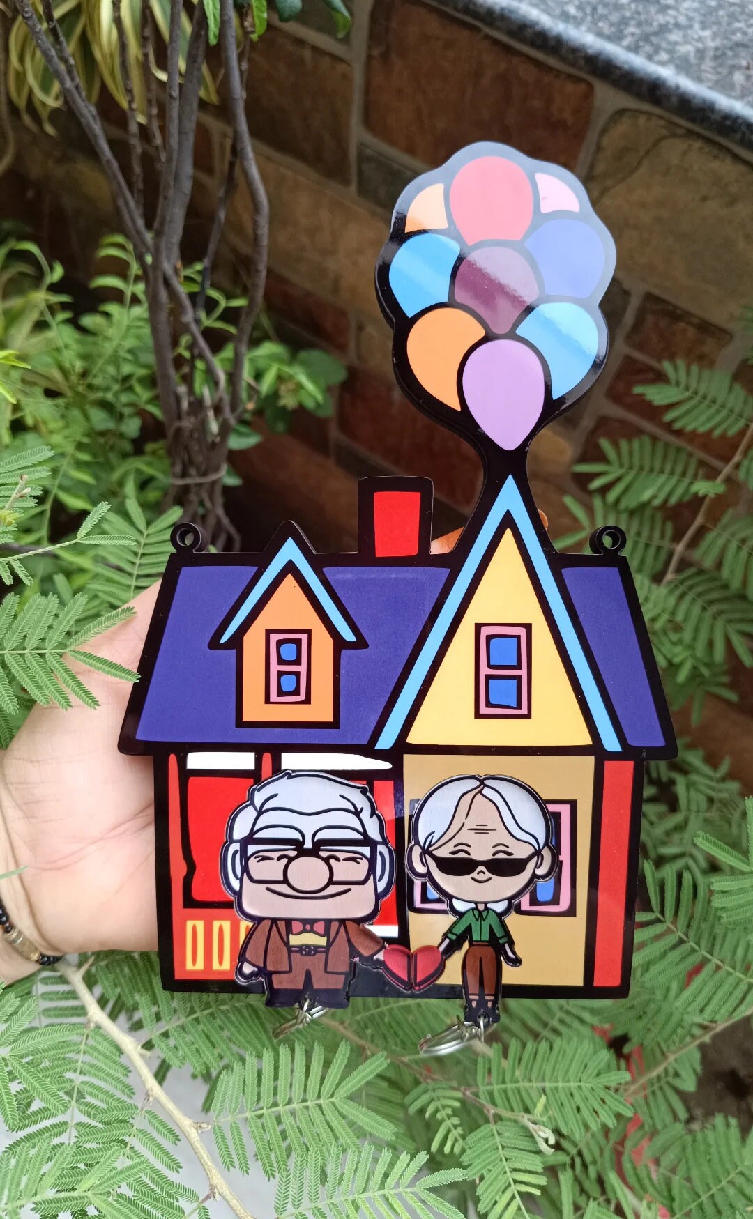 Premium Quality Wooden up Keychain UP House Key Holder Carl and Ellie ...