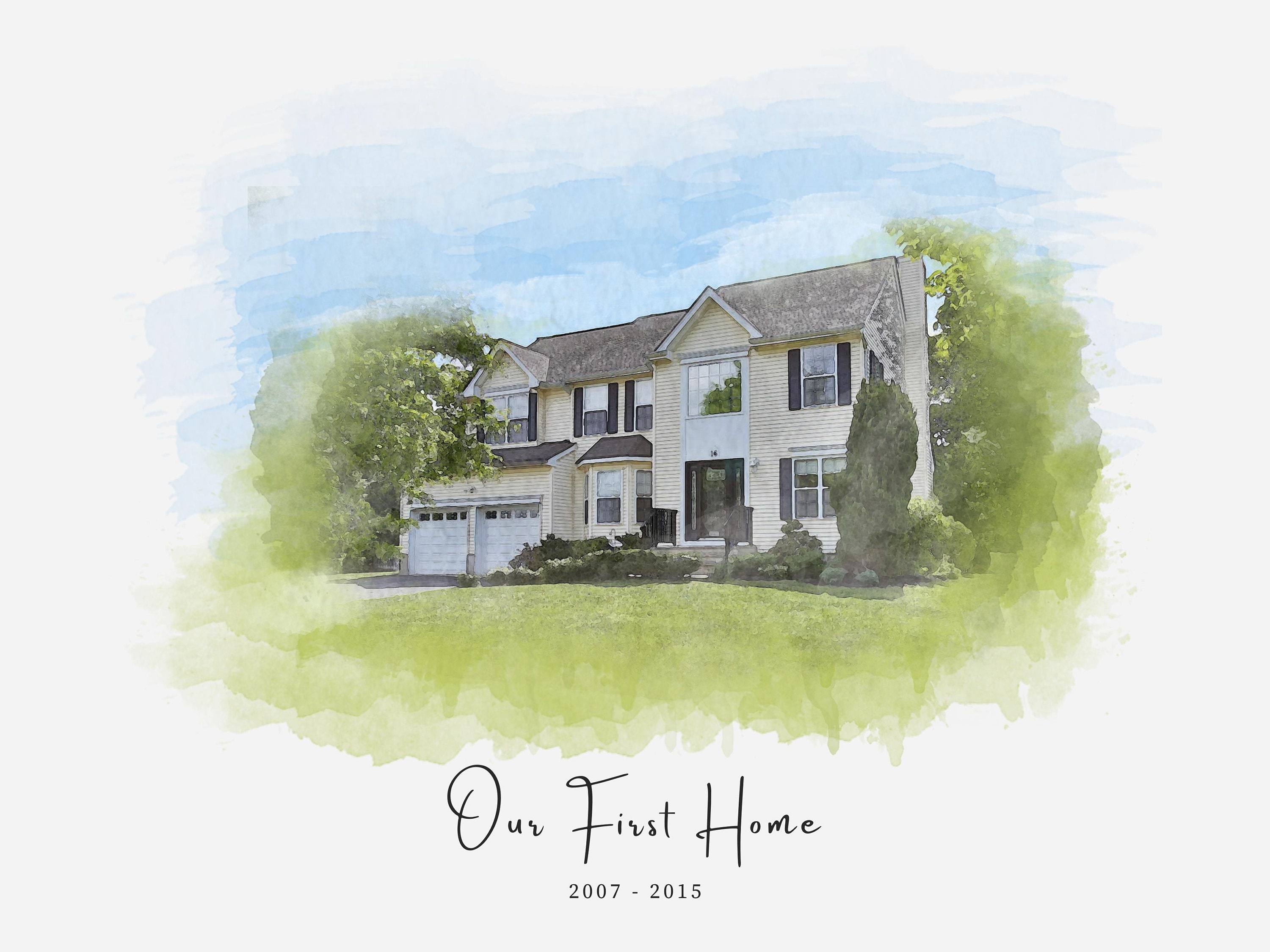 Custom Watercolor House Portrait,watercolor House Painting,personalized ...