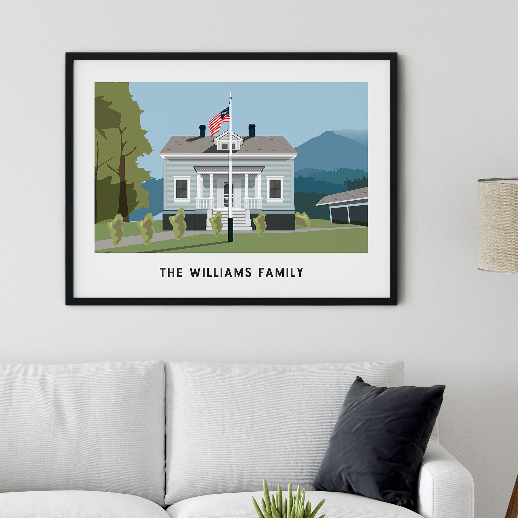 Custom [modern] Home Portrait | Housewarming Gift, New Home Gift ...