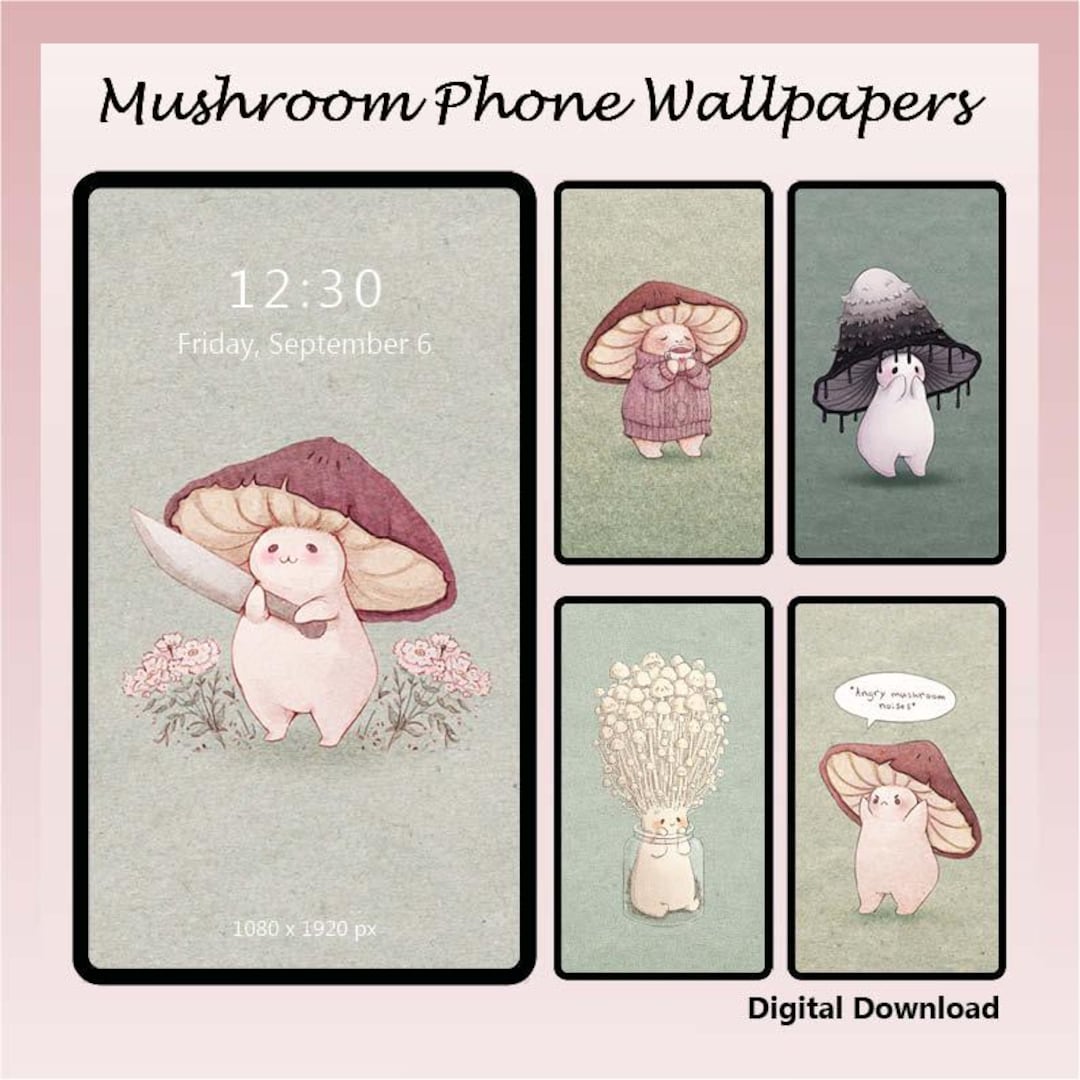 Five Mushroom Phone Wallpapers - Etsy