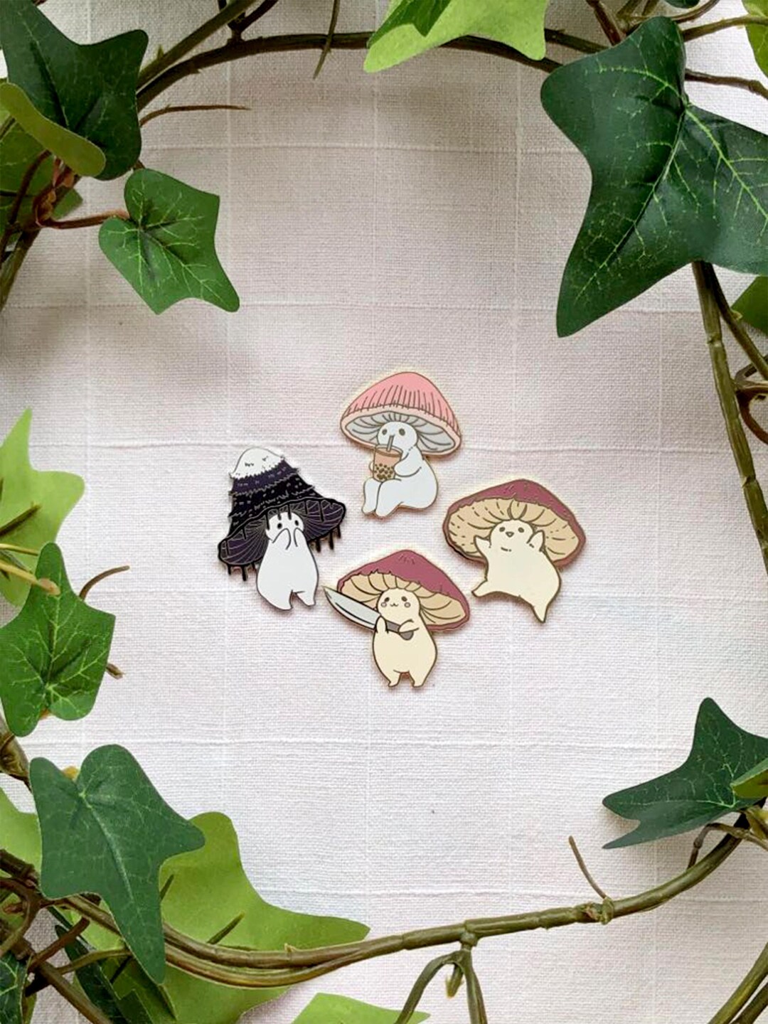 Mushroom Hard Enamel Pins - Etsy
