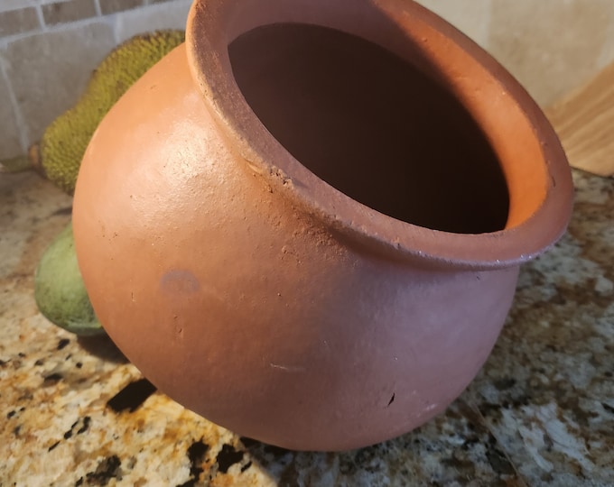 Hand Made Large Clay Pot original Clay No Additives 1.8 Gallon or 6.8 ...