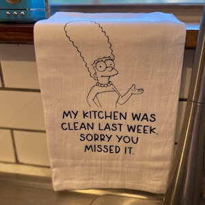 Simpson Kitchen Towel / Marge Simpson / Kitchen Decor / Sassy Quotes ...
