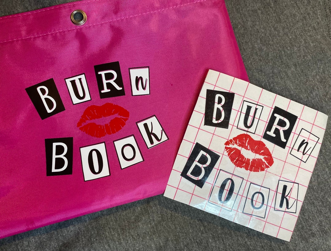 Burn Book Decal / Burn Book Sticker / Tumbler Decal / Planner Sticker ...