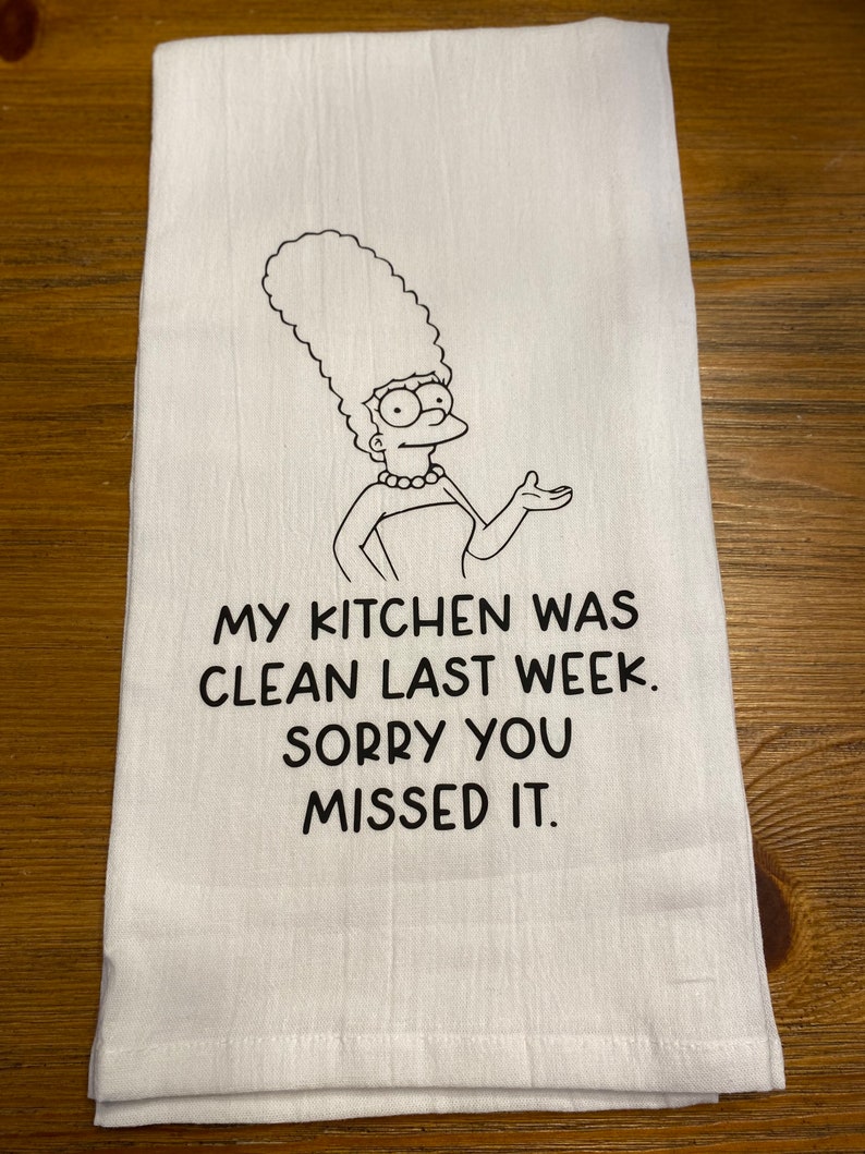 Simpson Kitchen Towel / Marge Simpson / Kitchen Decor / Sassy Quotes ...