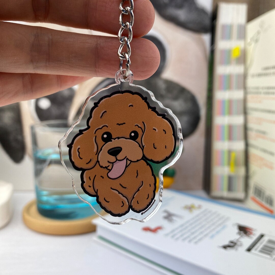 Poodle Clear Acrylic Keychain | Double-sided Cute Dog Breed Charm ...