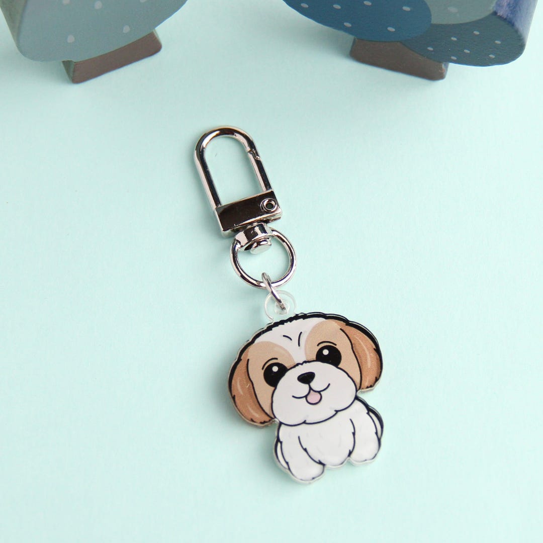 3cm Mini Shih Tzu Acrylic Keychain - Cute Dog Breed Collectible - Etsy