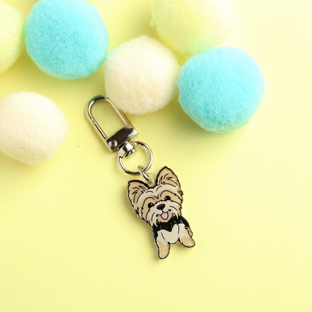 3cm Mini Yorkshire Terrier Acrylic Keychain - Cute Dog Breed ...