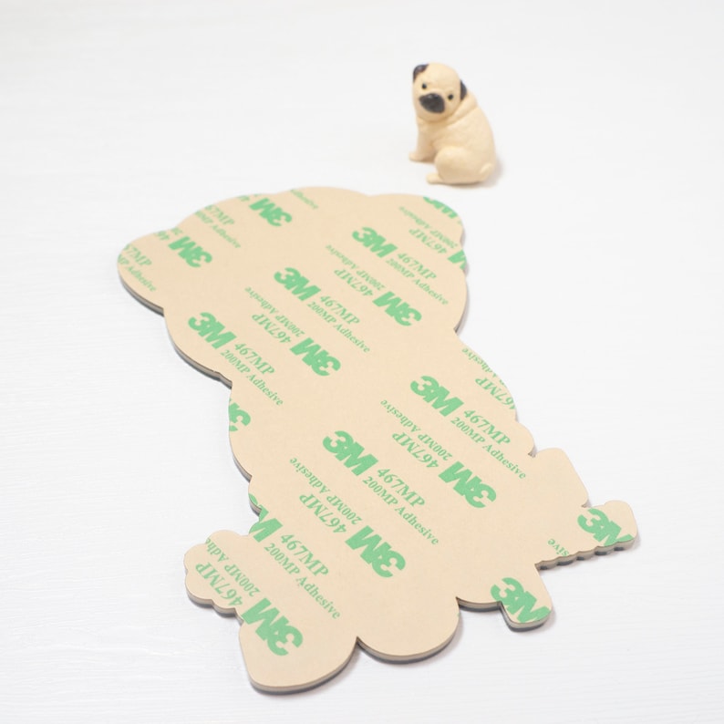 Pug Acrylic Door Sign, Cute Dog Breed Door Sign, Adhesive Pet Home Sign ...