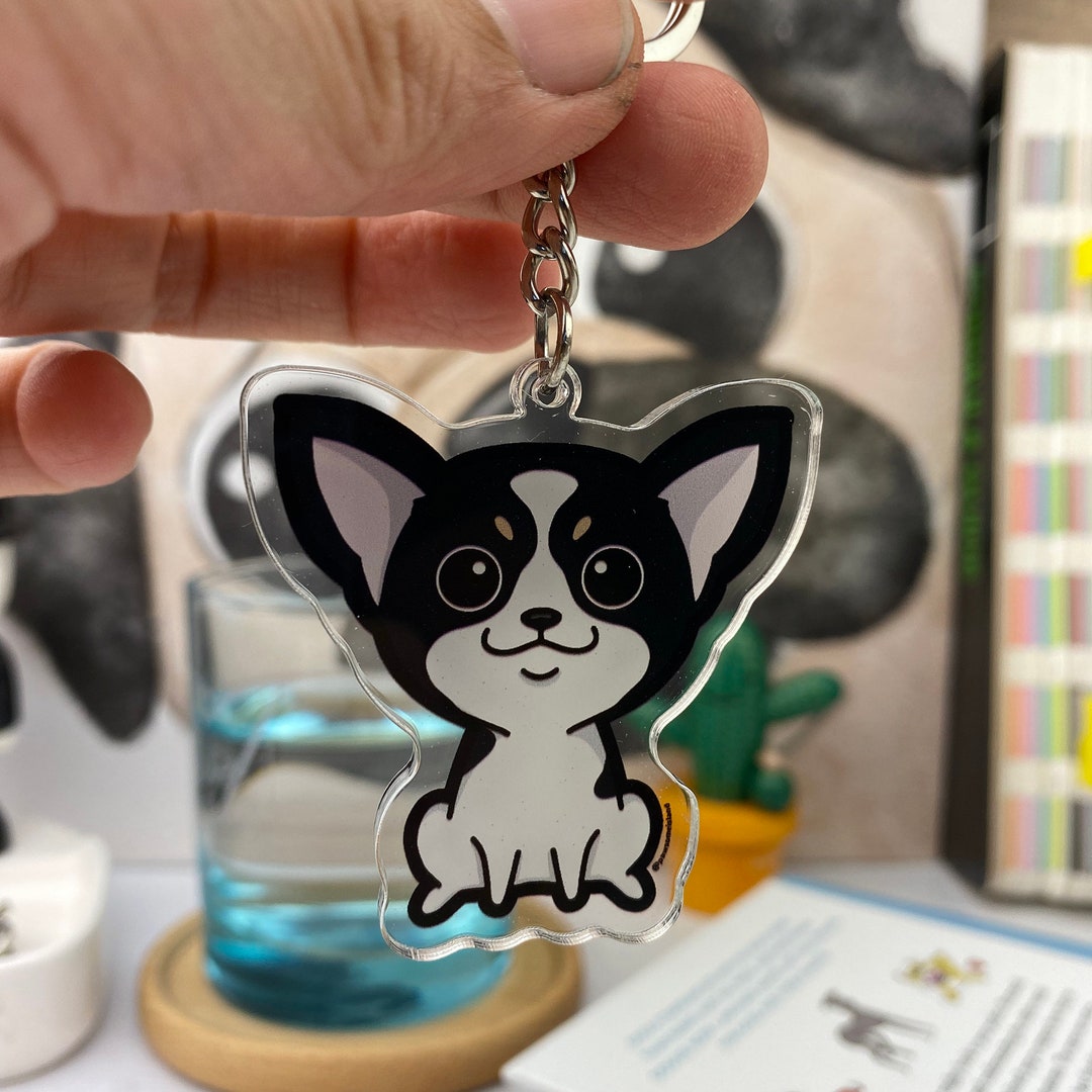 Chihuahua Clear Acrylic Keychain, Cute Dog Breed Keychain, Adorable ...