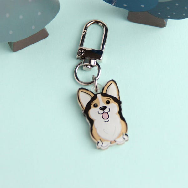 Corgi Keychain - Etsy